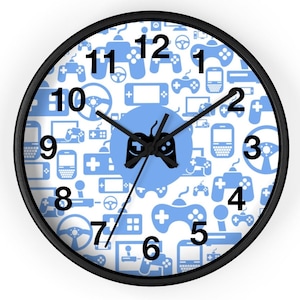 Game Controller Wall Clock, Gamer Room Decor - Etsy