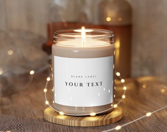 Custom Candle Blank Label Candle Soy Candle Create Your Own - Etsy