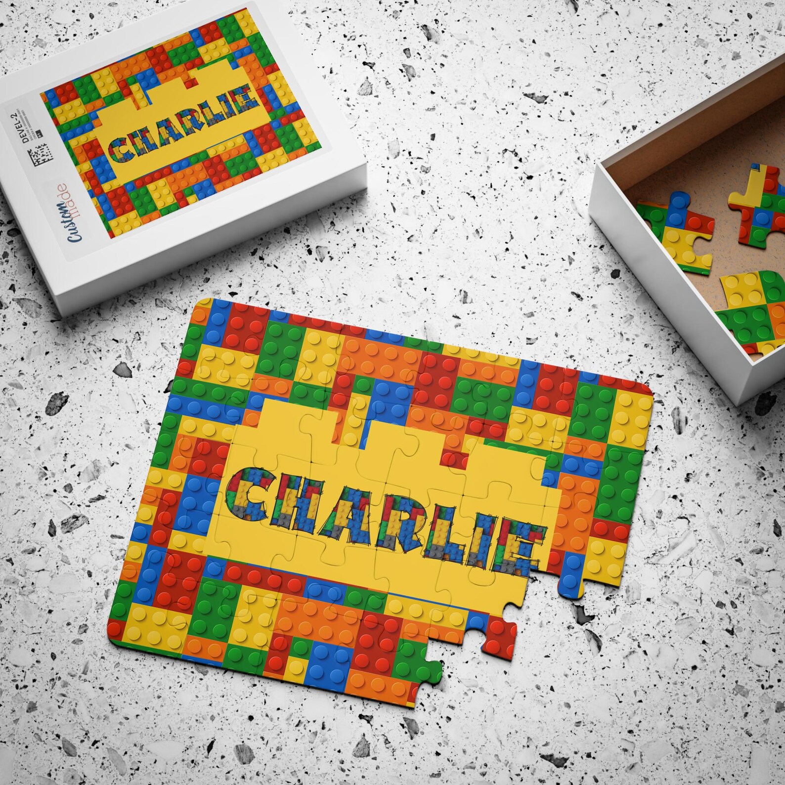 Personalized Building Block Puzzle, Custom Name Gift for Kids - Etsy