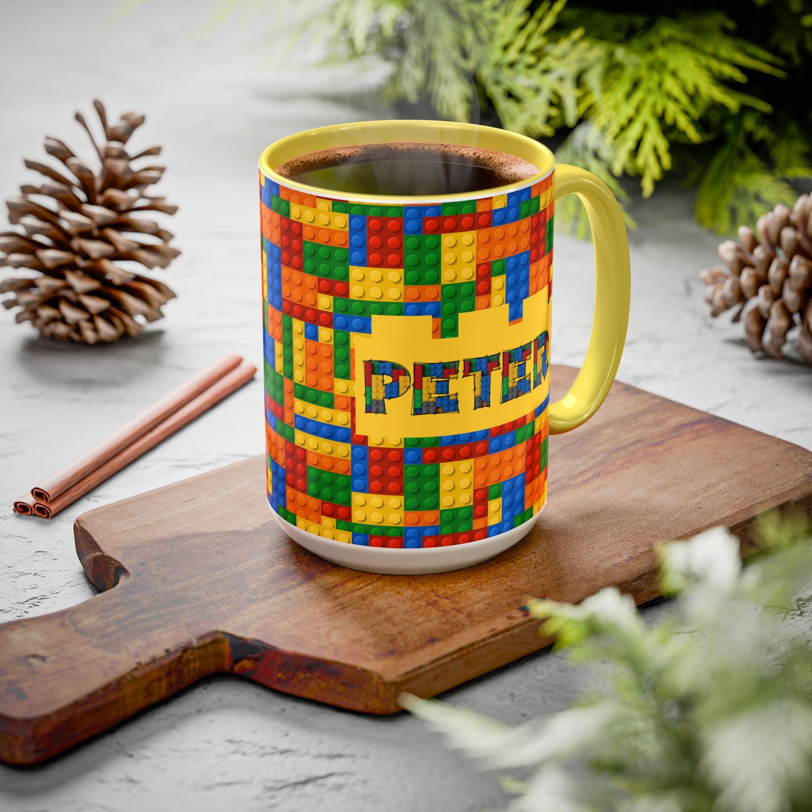 Personalized Building Block Mug: Custom Name Gift for Kids - Etsy