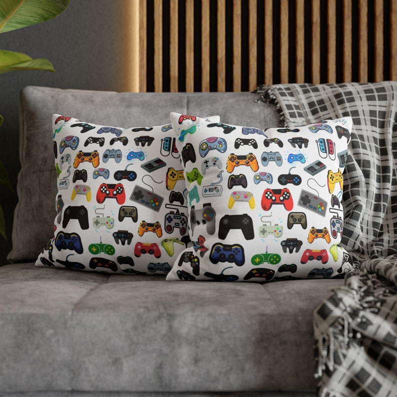 Video Game Controller Pillow: Gamer Room Decor, Gift for Him - Etsy
