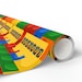 Personalized Building Block Wrapping Paper Custom Name Boys Girls Gift ...