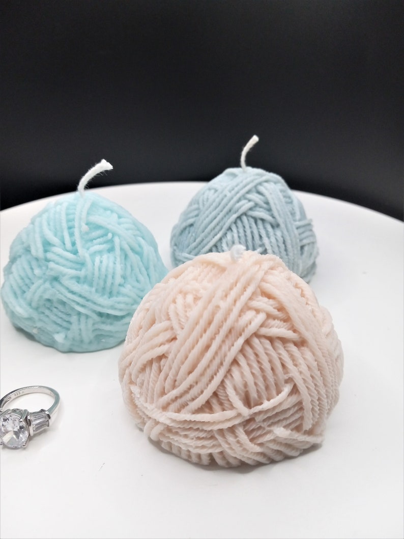 Custom Color Yarn Candle Choose Gift for Her Home Decor Soy - Etsy