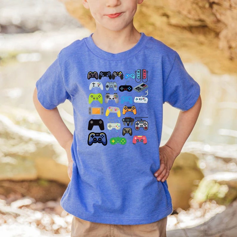 Youth Gamer T-shirt: Video Game Controller Graphic Tee - Etsy