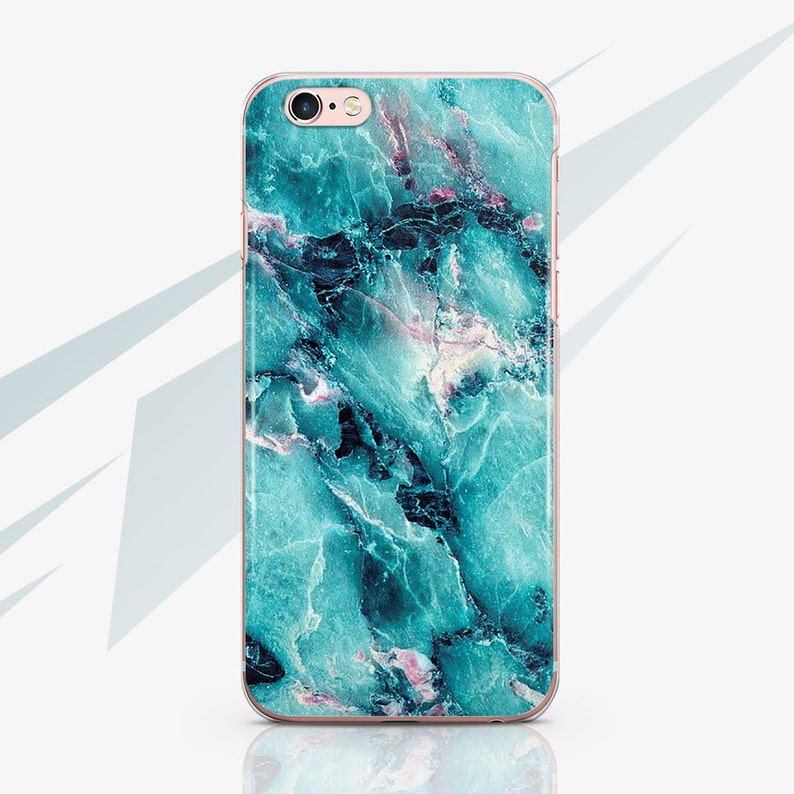 Marble iPhone 8 Plus Case Turquoise Case iPhone 8 Case Granite | Etsy