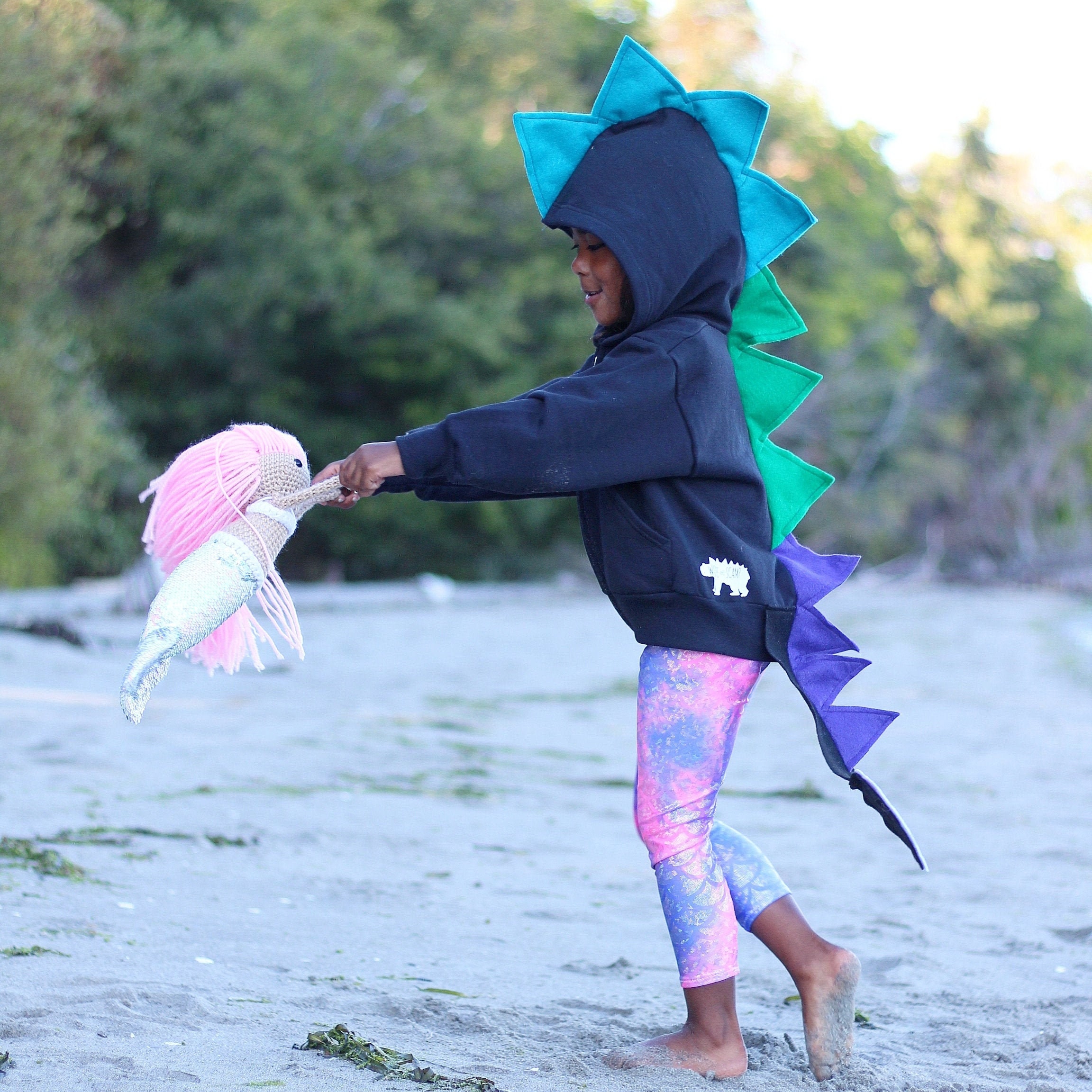 Girls Dinosaur Costume Mermaid Tail Girls Dinosaur Hoodie - Etsy