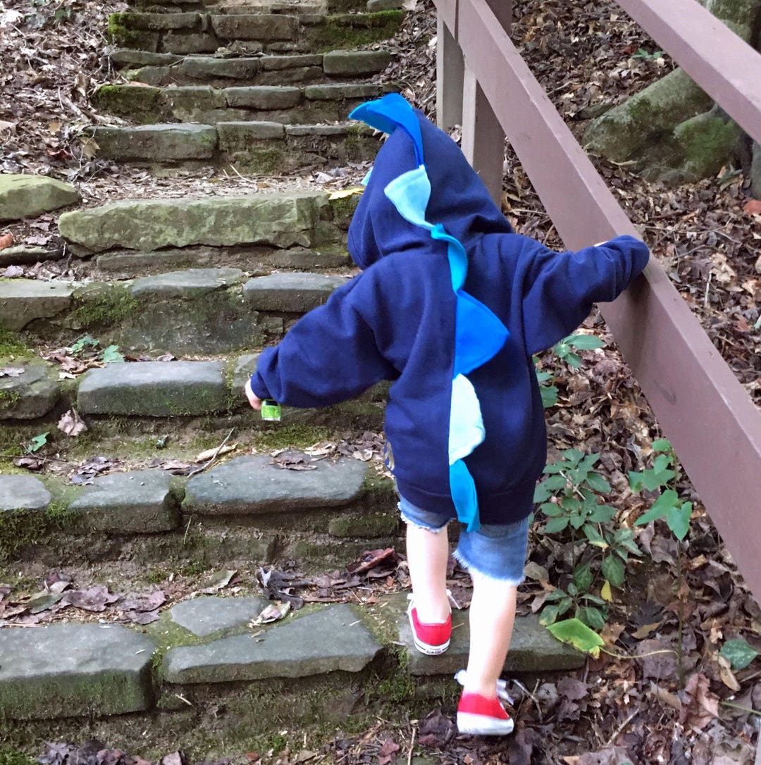 Blue Dinosaur Hoodie / Dinosaur Spike Sweater / Dinosaur 1st Birthday ...