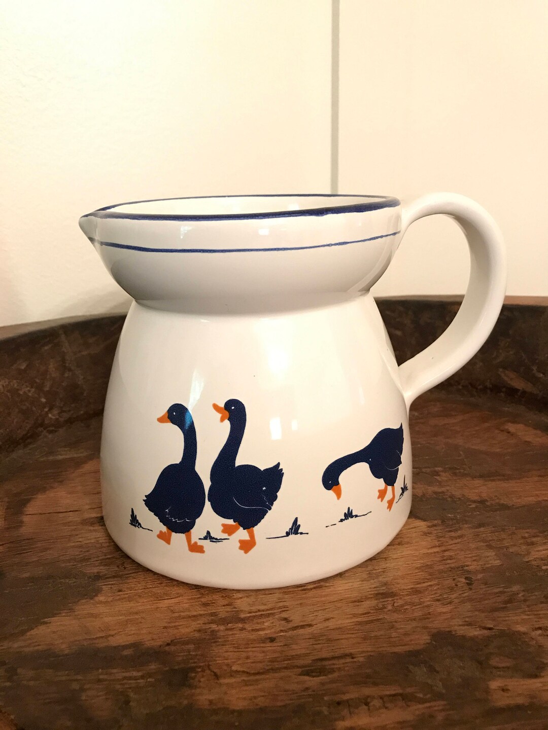 Vintage Rosenthal Netter Geese Patterned Pitcher or Jug Made in Italy ...