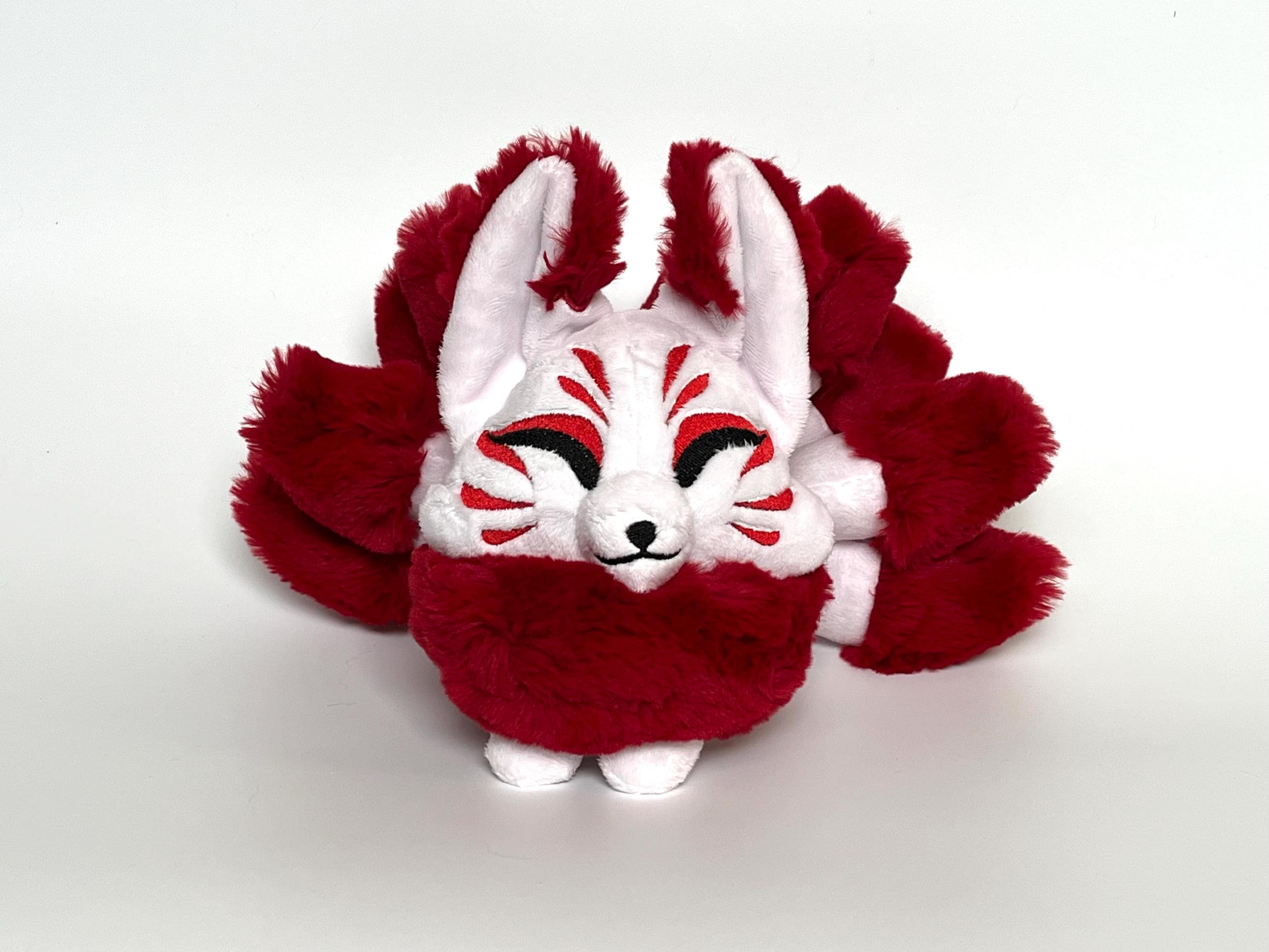 Kitsune Plush: Magical Nine Tailed Fox Super Soft Minky Plush Chibi ...