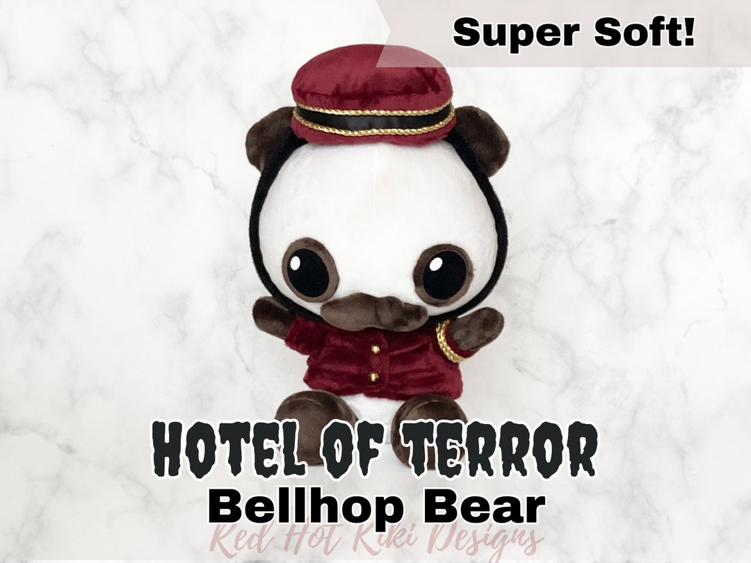 Bellhop Terror Hotel Tower Panda Bear Plush Animal Super Soft Minky ...