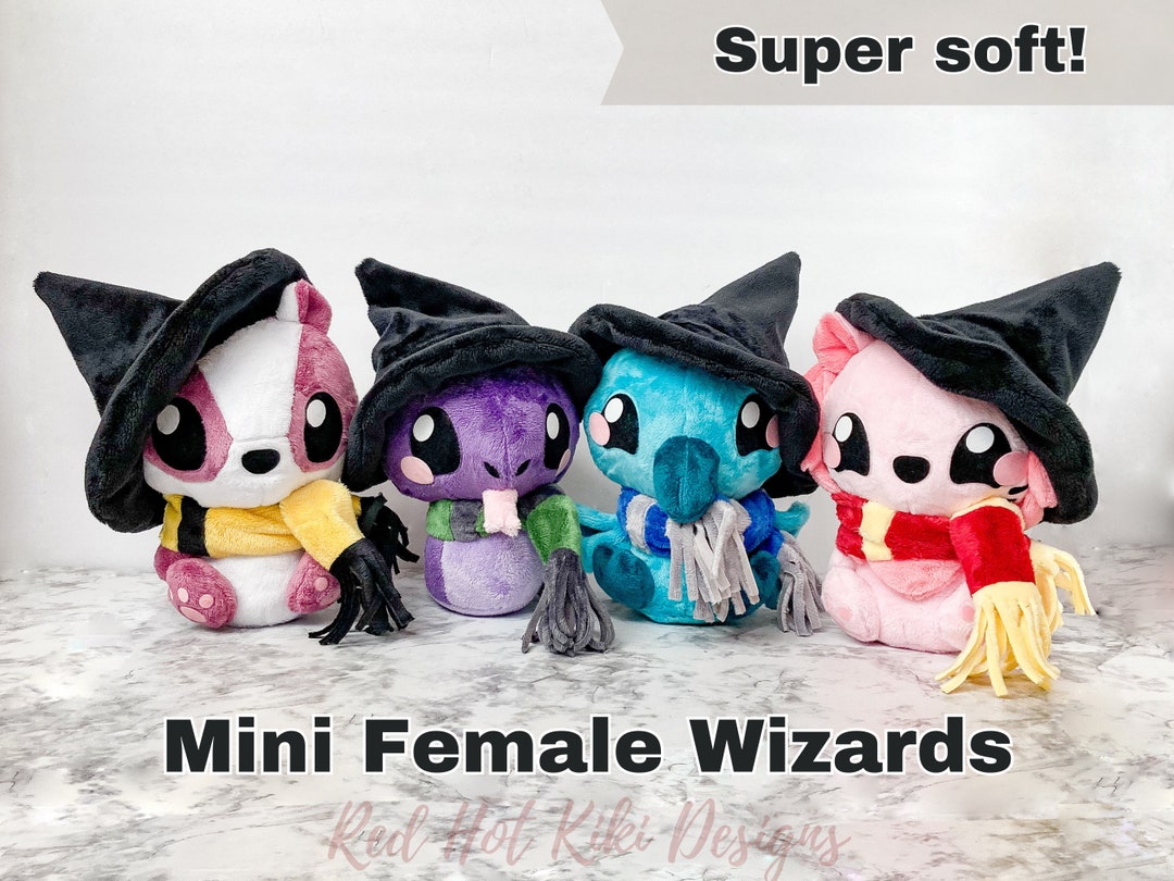 Wizard Set of 4 Female Kawaii Chibi Plush Wizarding World - Etsy