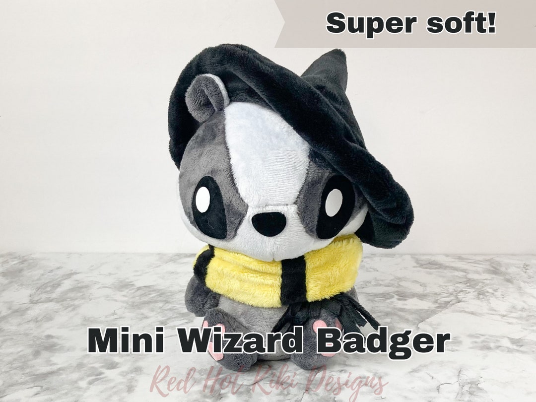 CUSTOM Wizard Badger Plush Chibi Animals - Super Soft Minky Plush Chibi ...