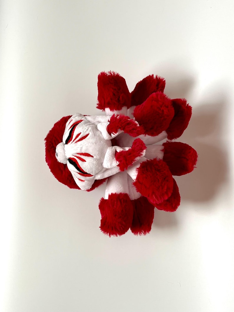 Kitsune Plush: Magical Nine Tailed Fox Super Soft Minky Plush Chibi ...