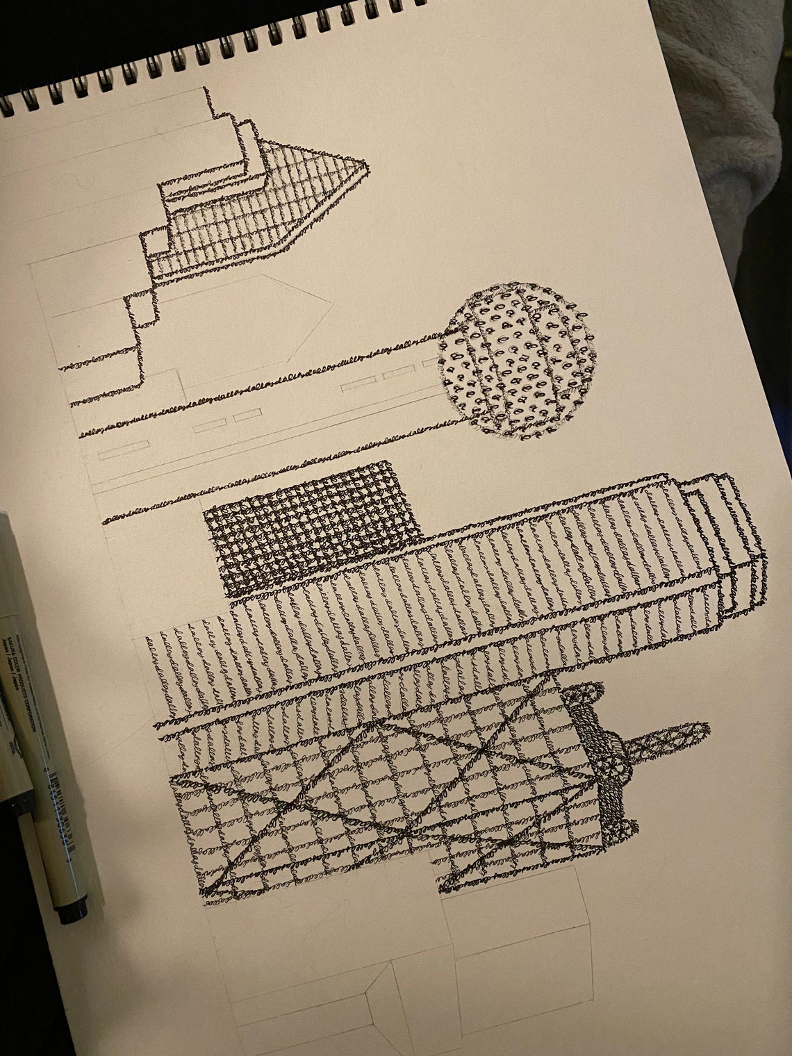 Dallas Hand Drawn Skyline Print - Etsy