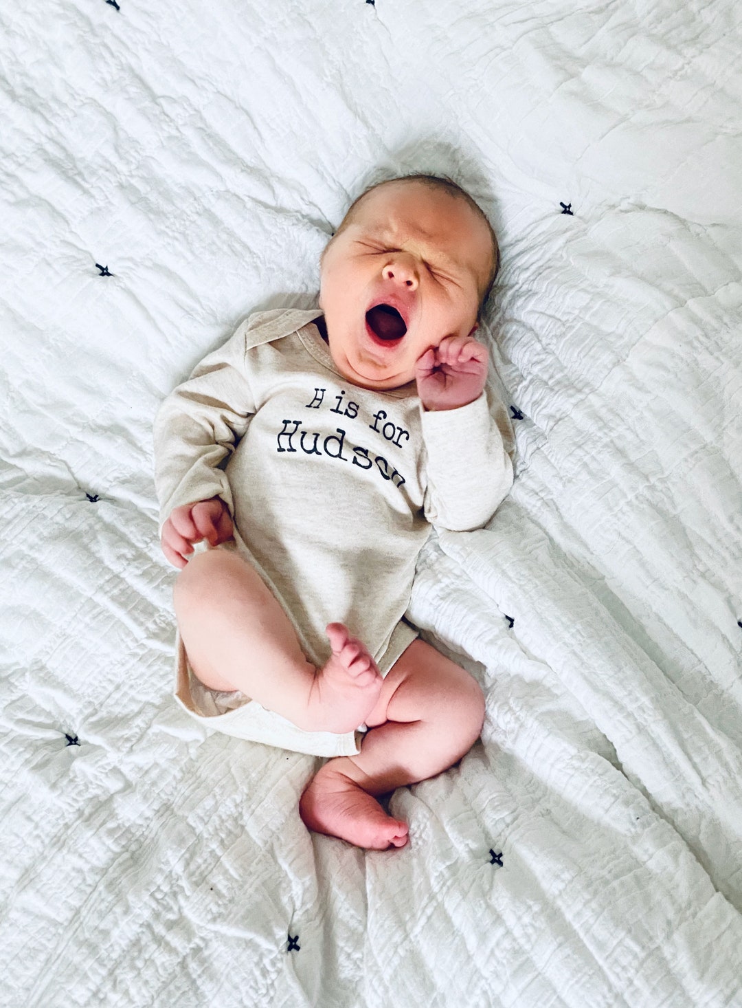 Custom Initial Baby Bodysuit, Letter is for Name Baby Bodysuit, Letter ...