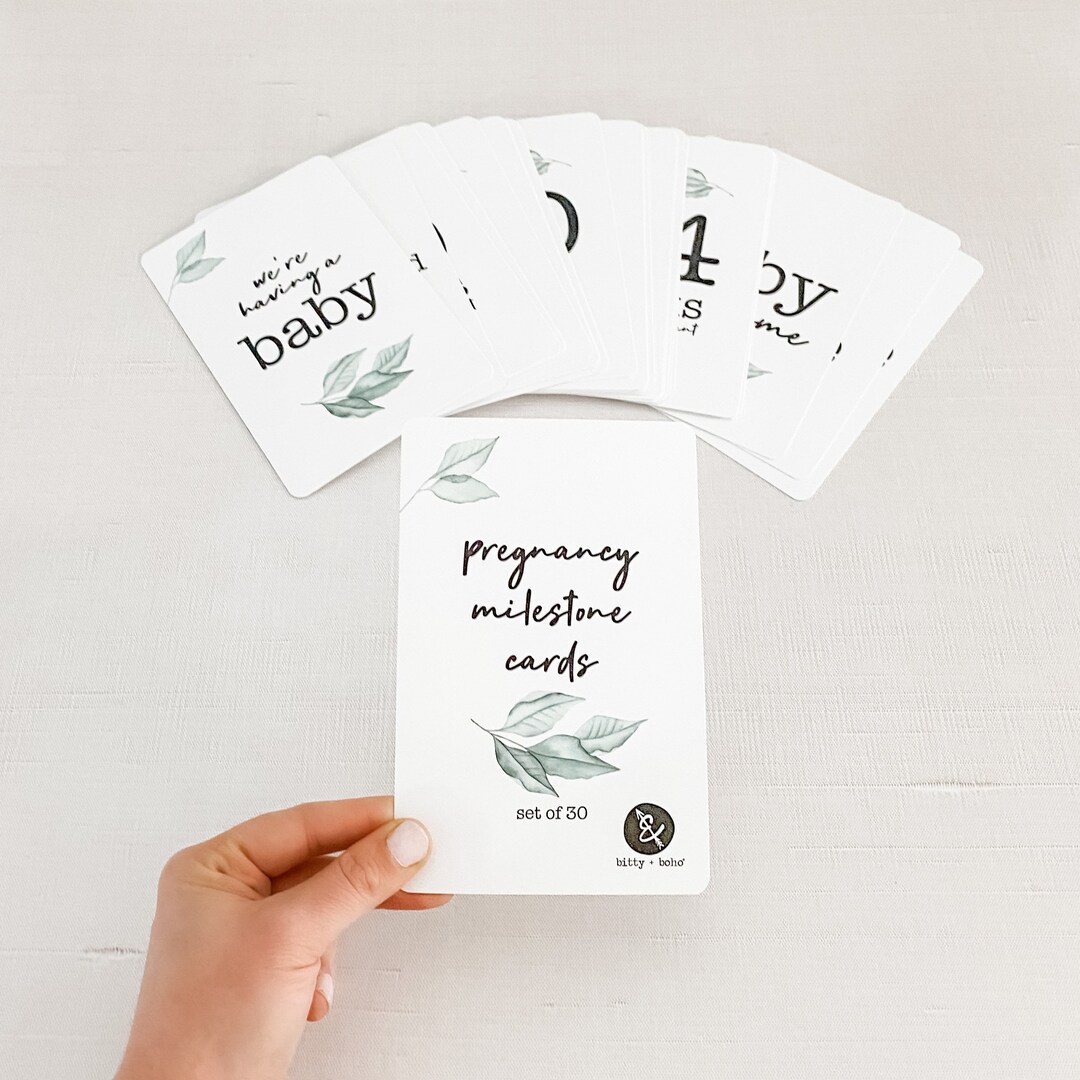 Pregnancy Milestone Cards, Maternity Milestone Cards, Pregnancy Book ...
