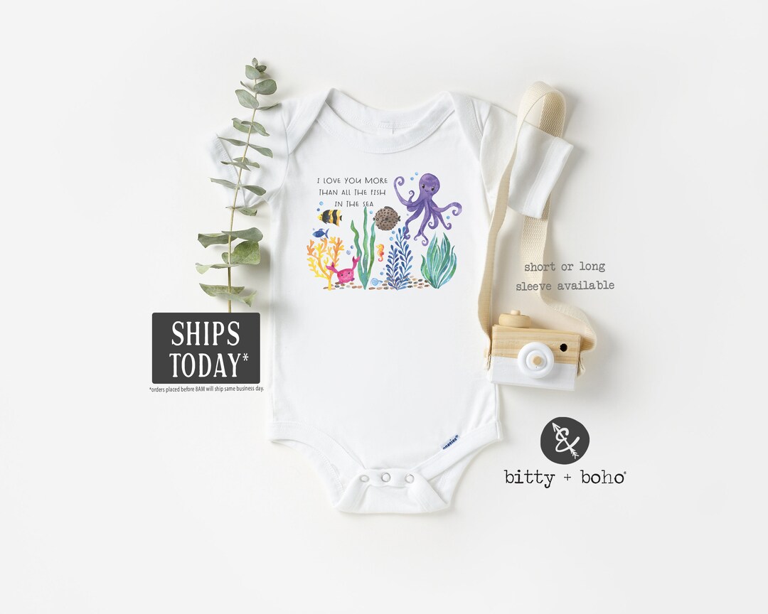 Fishing Onesie®, I Love You Onesie, Fish Onesie, Baby Shower Gift, Cute ...