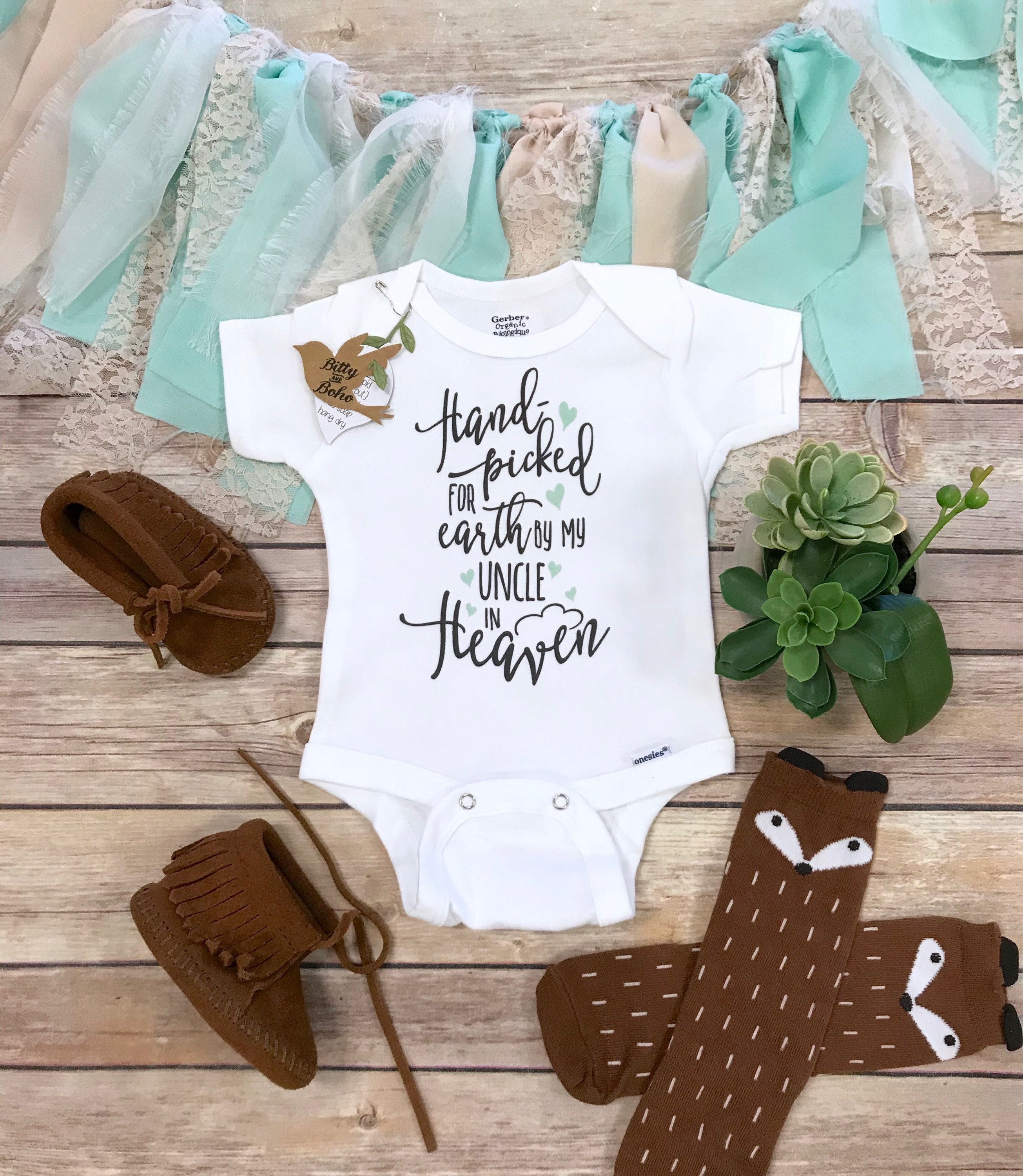 Uncle Memorial Onesie®, Cute Baby Onesie, Uncle Onesie, Unisex Baby ...