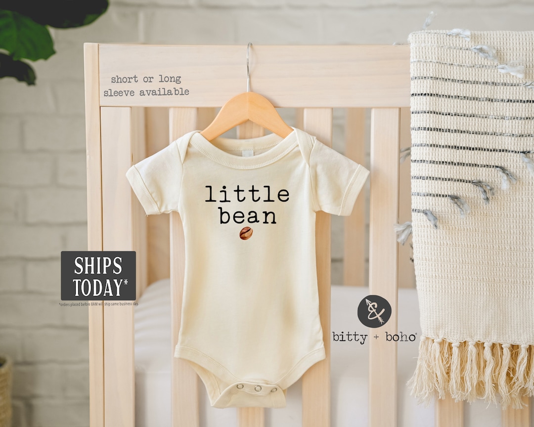 Little Bean Baby Bodysuit, Coffee Baby Bodysuit, Little Bean Romper ...