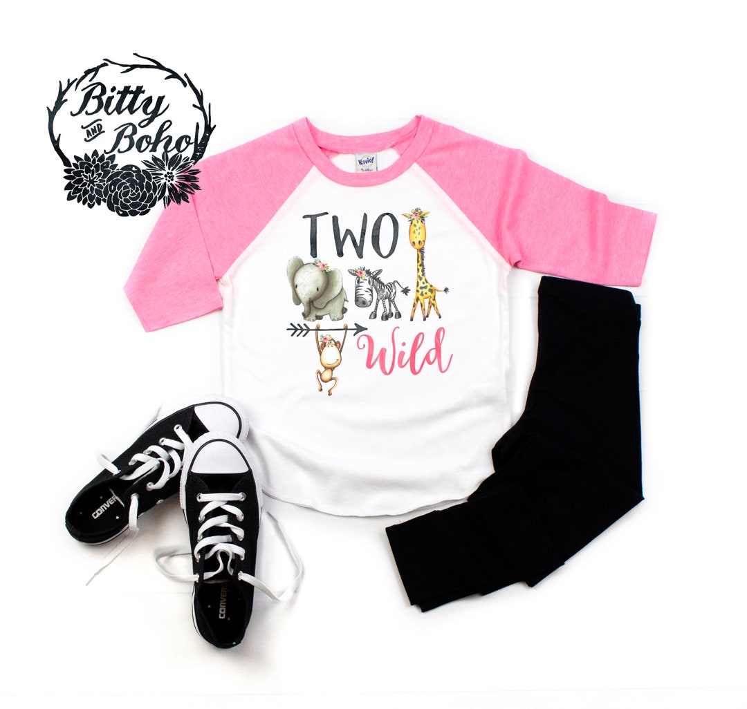 Second Birthday Shirt, Two Shirt, Two Wild Shirt, Zoo Birthday, Second Birthday Outfit, Pink ...