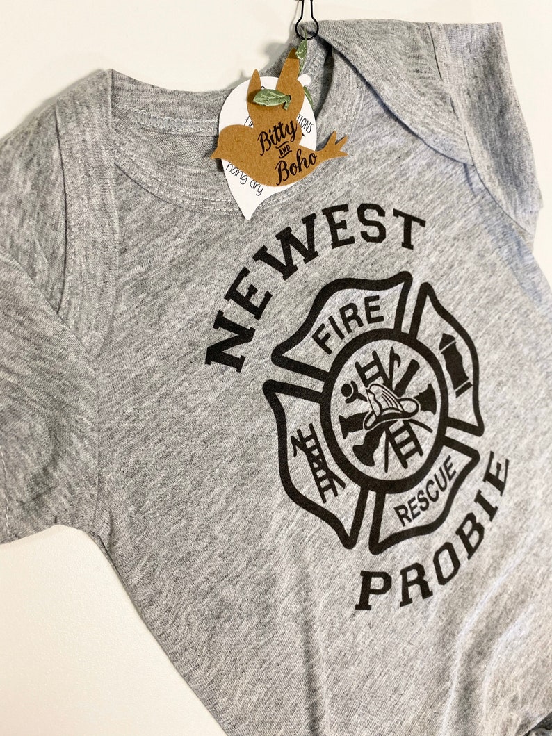 Newest Probie Baby Bodysuit, Firefighter Baby Bodysuit, My Dad is a ...
