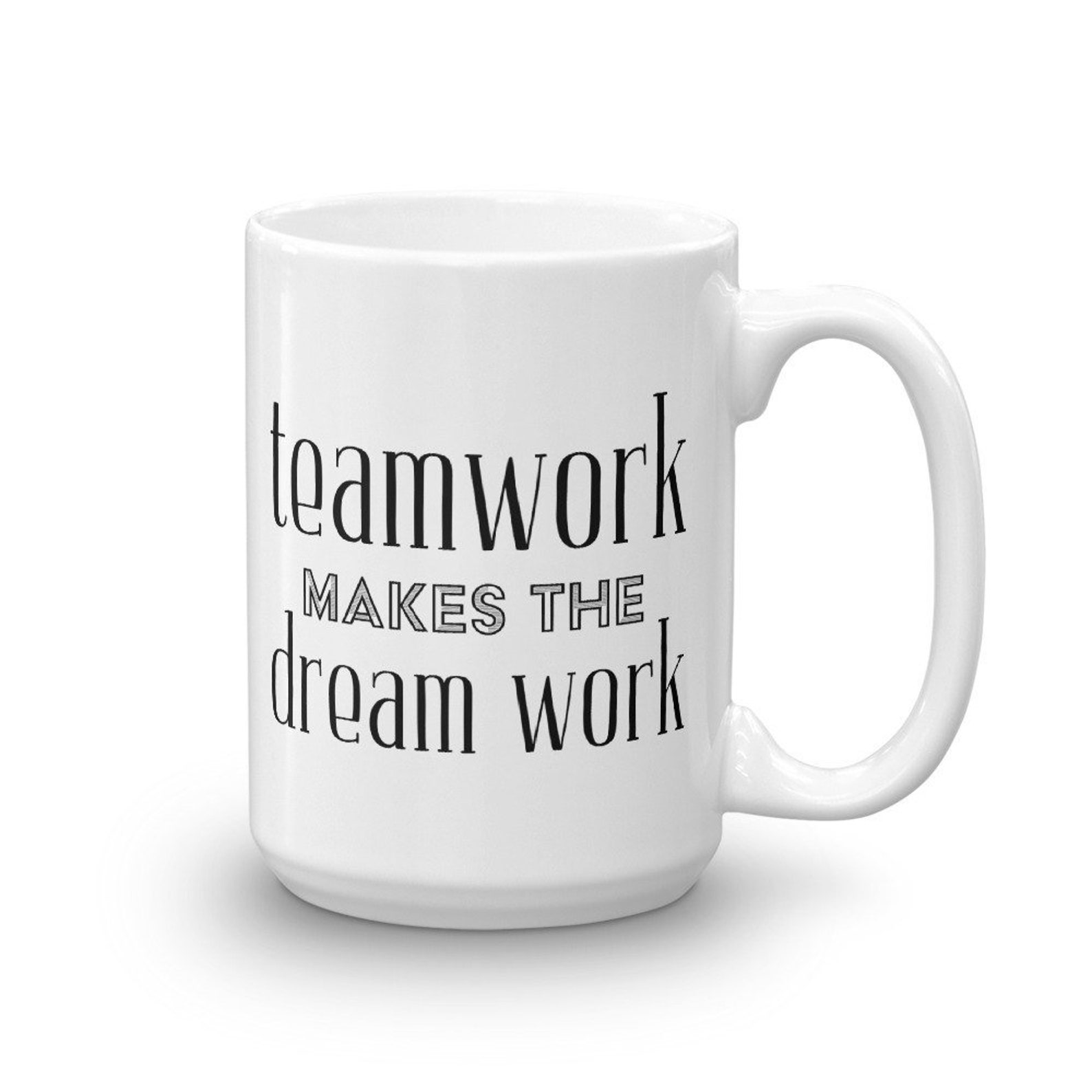 Motivational Quote Coffee Mug teamwork Makes the Dream - Etsy