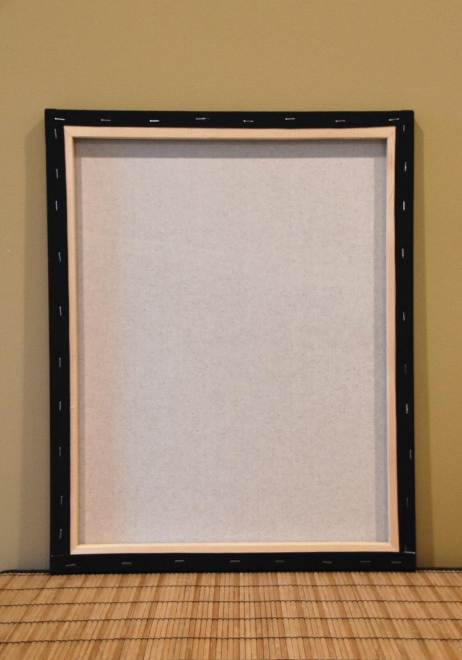 Original Japanese Shodo Calligraphy Art Black Canvas 武士道 BUSHIDO Gold ...