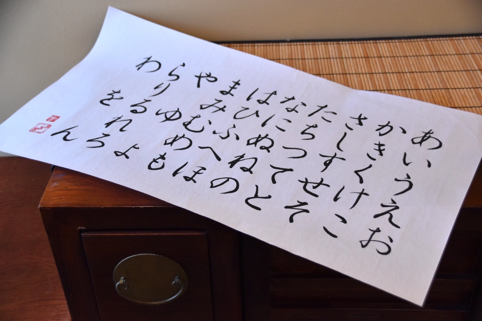 Japanese Calligraphy Alphabet
