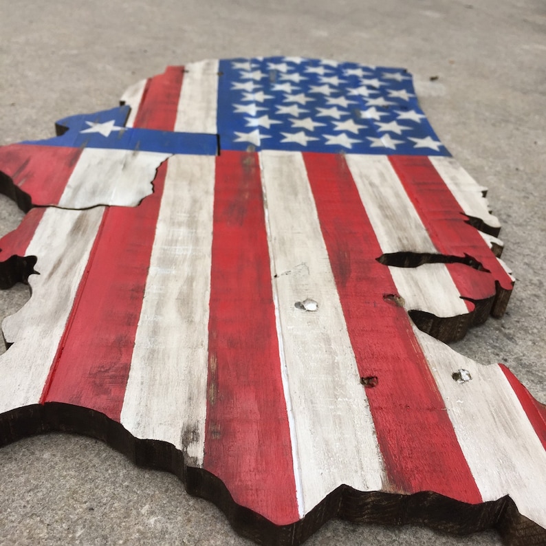 Rustic USA W/ Texas - Etsy