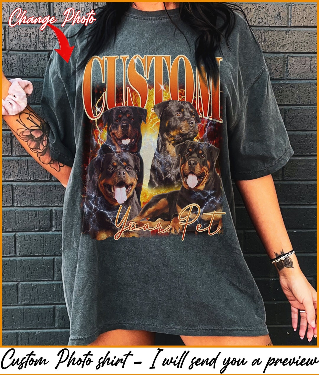 Custom Bootleg Dog Shirt 90s Vintage Girlfriend Face Tee - Etsy