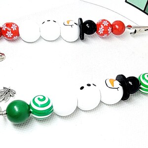 Handmade Christmas Snowman Card Clip / Multi-use Keychain Clip / Nail ...