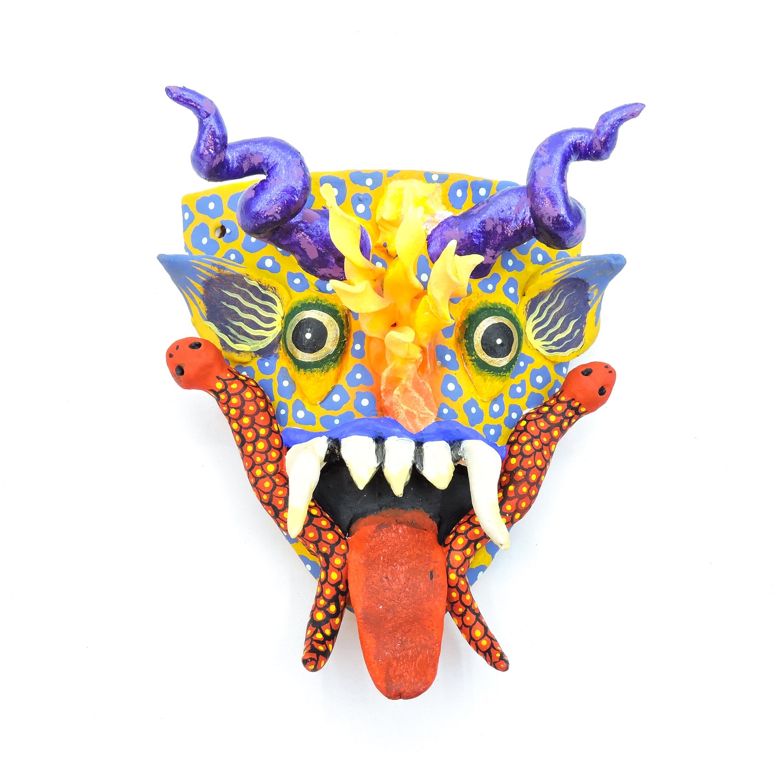 Mexican Clay Mask Devil Mexican Handcrafts | Etsy