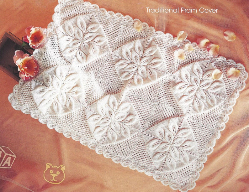 Instant PDF Digital Download Baby Pram Cover Knitting Pattern 4 Ply ...