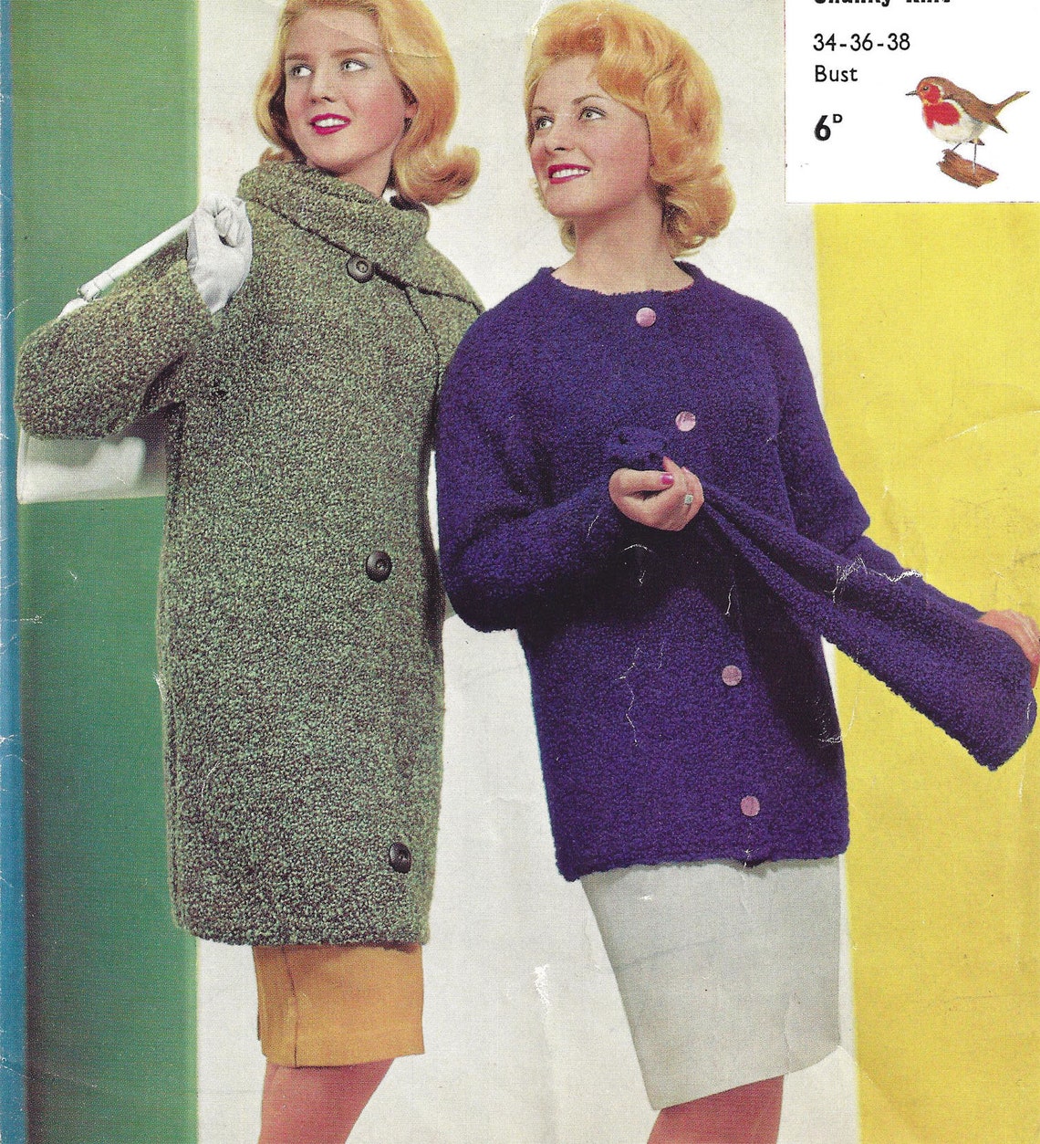 Instant PDF Digital Download Ladies Chunky Knit Jackets & | Etsy UK