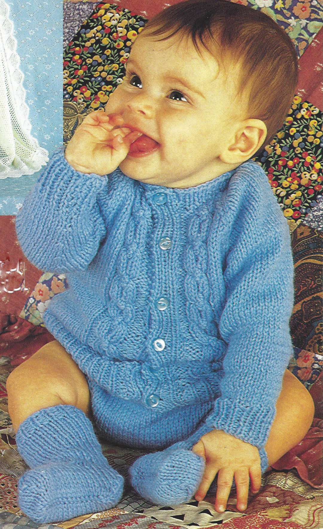 PDF Instant Digital Download Baby Child Cabled Cardigan Pilch Socks ...