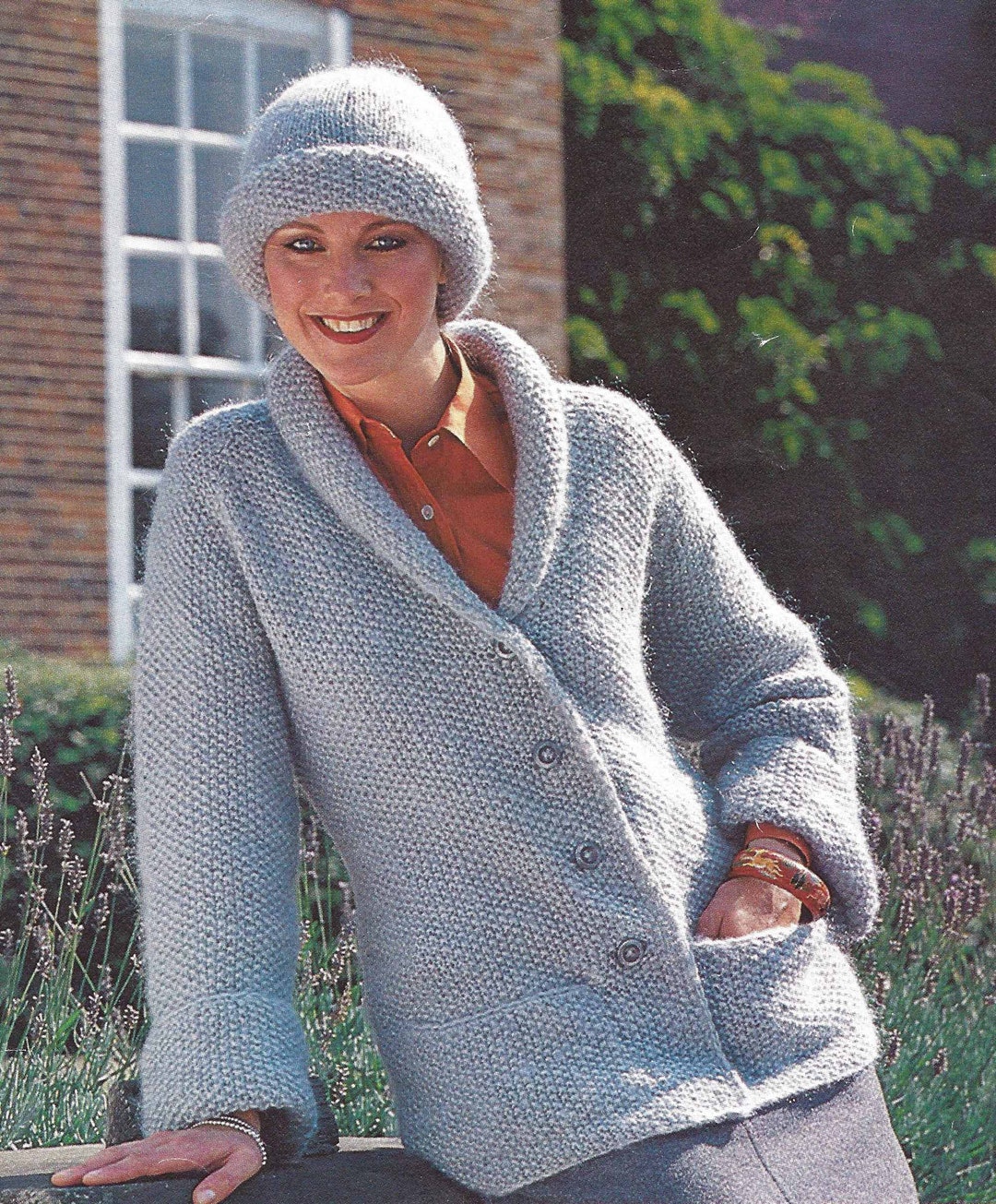 PDF Instant Digital Download Ladies Chunky Easy Knit Jacket & Hat ...