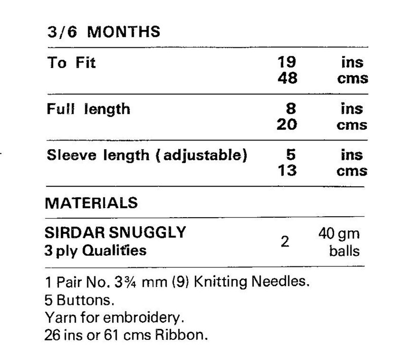 PDF Instant Digital Download Baby Cardigan Knitting Pattern 3 to 6 ...