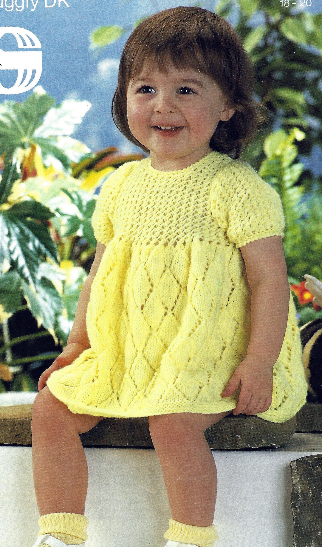 PDF Instant Digital Download Baby Child Girls Dress Knitting Pattern 18 ...