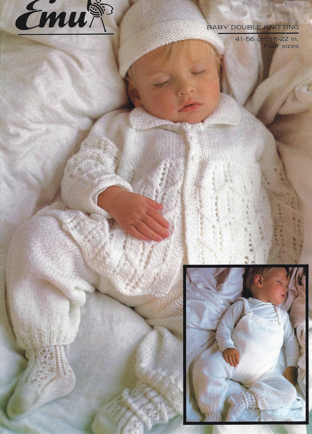 PDF Instant Digital Download Baby Double Knit Pram Set Knitting Pattern ...