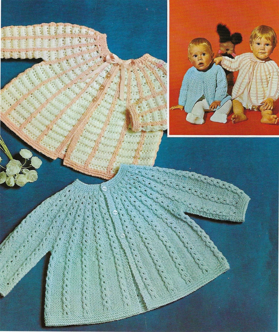 PDF Instant Digital Download Pretty Matinee Jackets Knitting Pattern ...