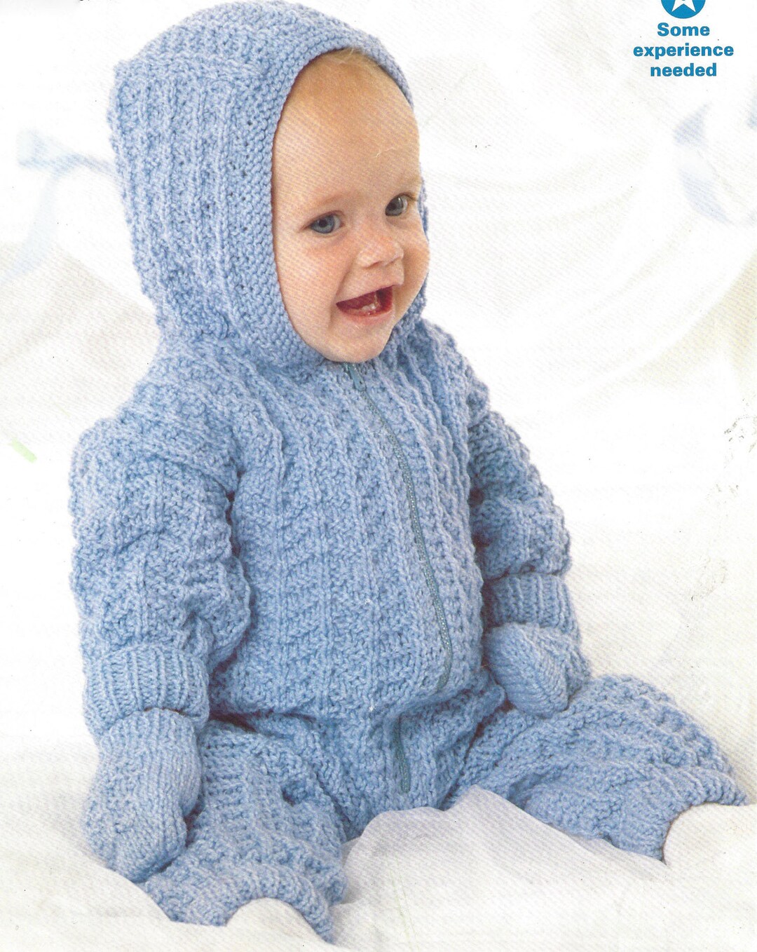 PDF Instant Digital Download Baby Pram Suit & Mitts Knitting Pattern 14 ...