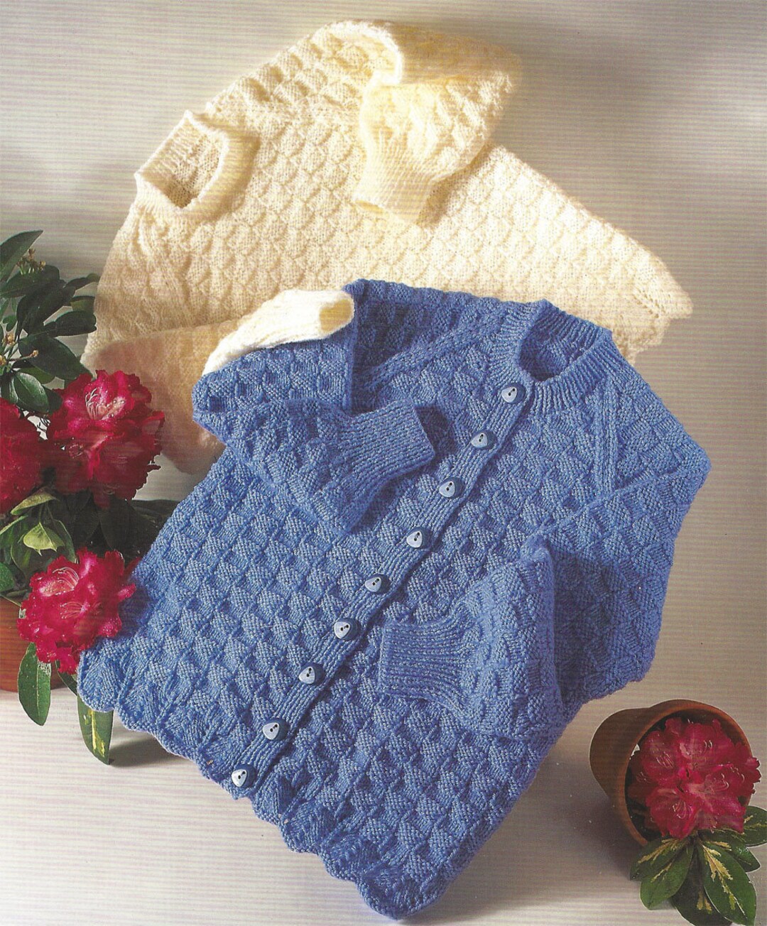 PDF Instant Digital Download Baby Double Knit Cardigan & Sweater ...