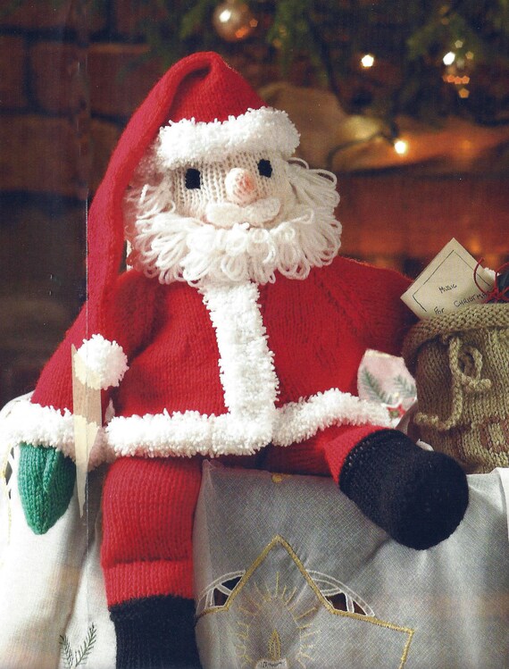 Father Christmas Knitting Pattern Santa And Snowman Topsy Doll