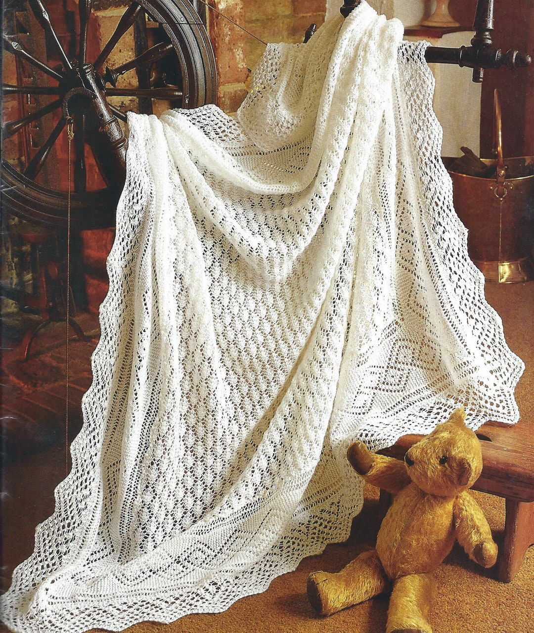 Instant PDF Digital Download Baby Shawl 3 Ply Knitting Pattern (1466 ...