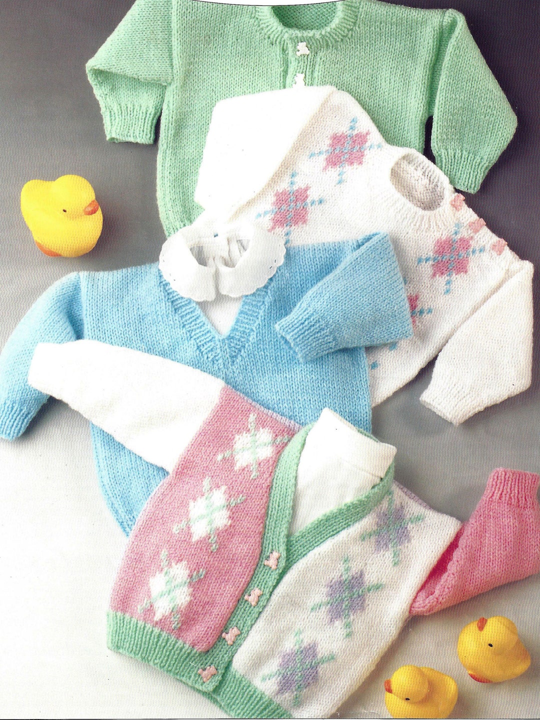 PDF Instant Digital Download Baby Double Knit Sweaters Cardigans ...