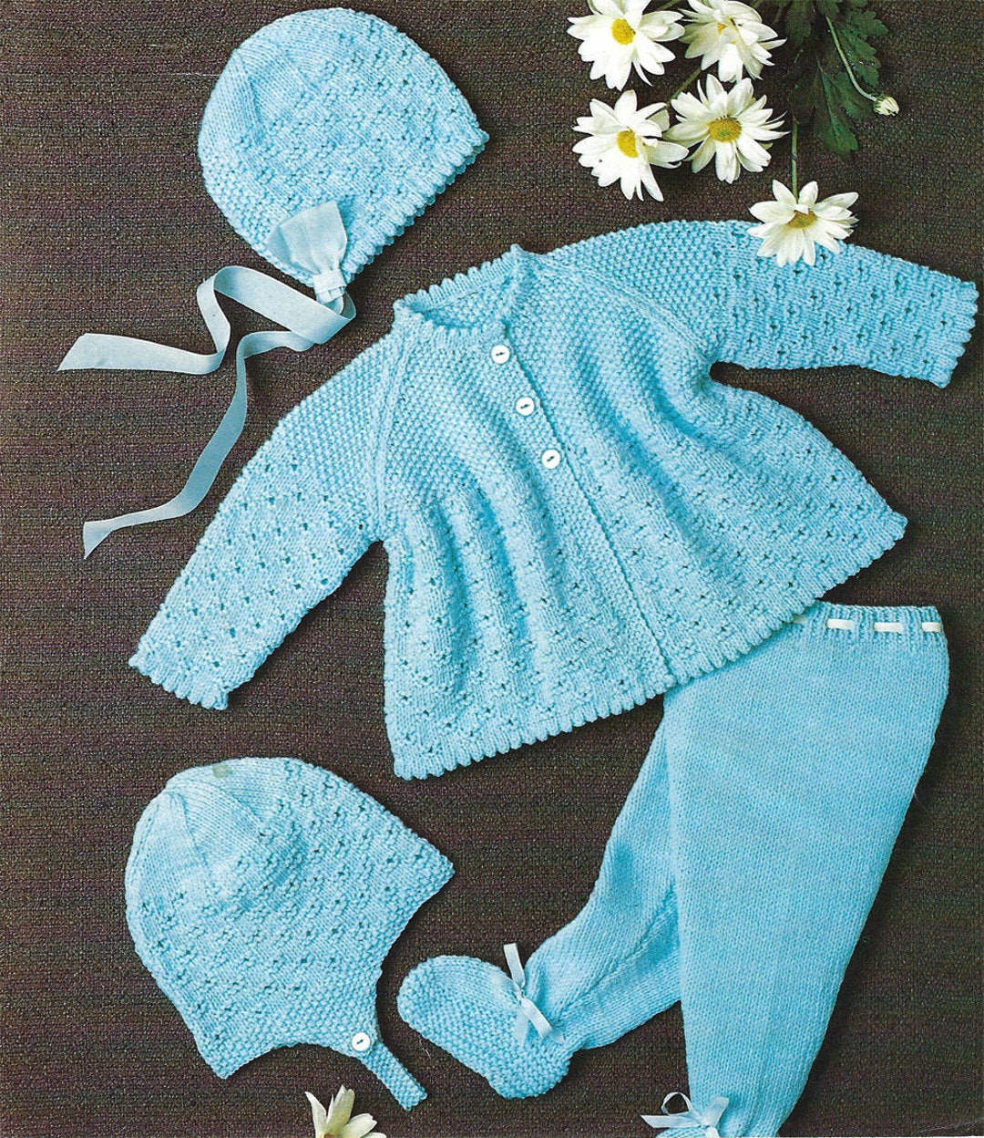 PDF Instant Digital Download Baby Pram Set Knitting Pattern 18 to 20 ...