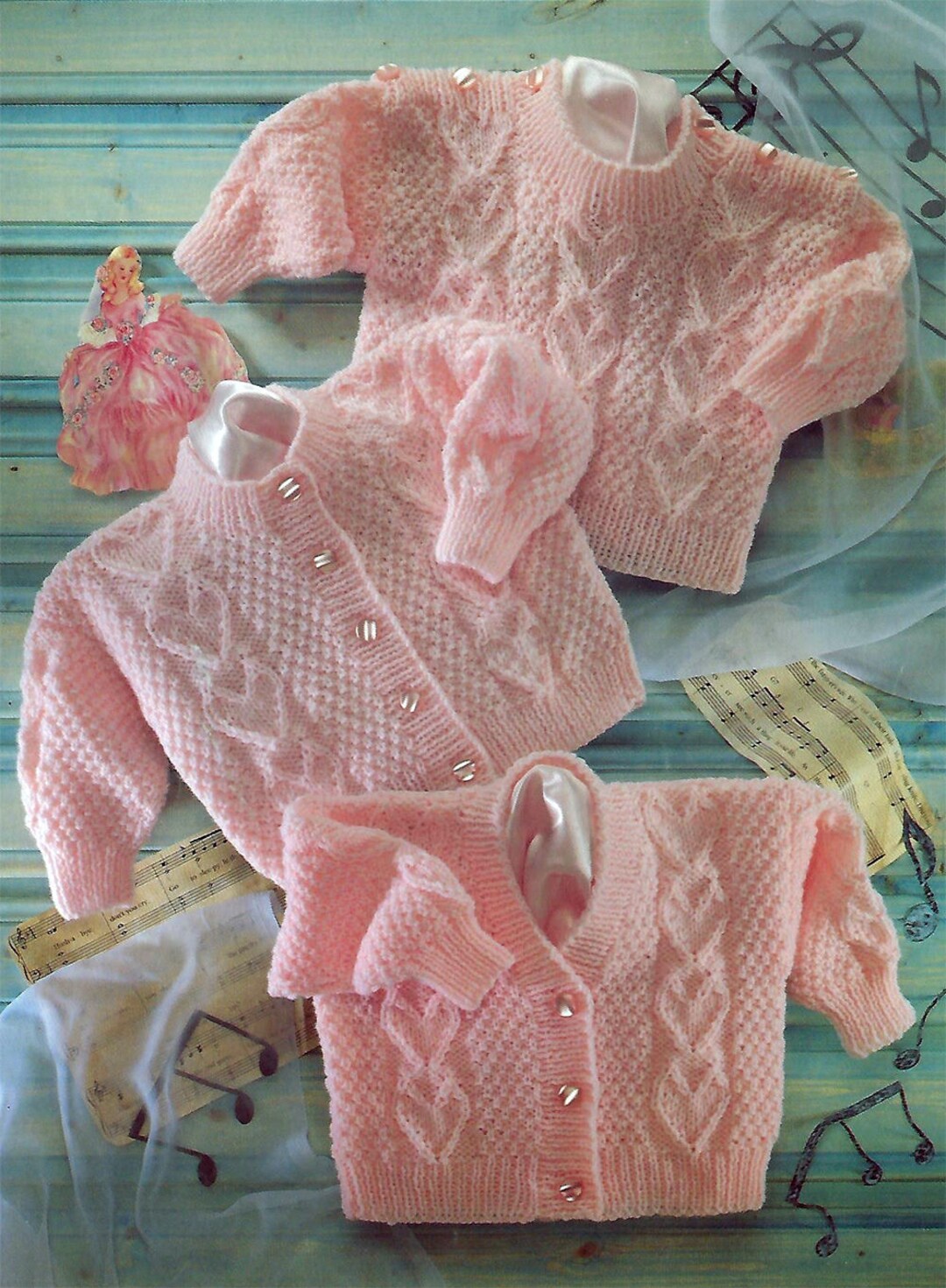 PDF Instant Digital Download Baby Double Knit Sweater and Cardigans ...