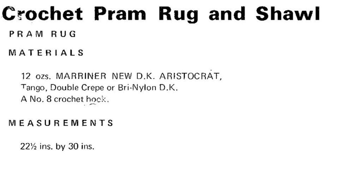 PDF Instant Digital Download Baby Crochet Pram Rug & Shawl - Etsy