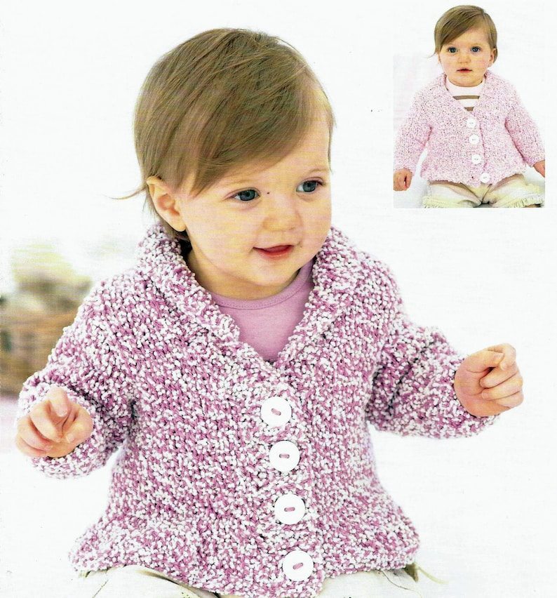 PDF Instant Digital Download Baby Child Chunky Easy Knit Cardigans ...