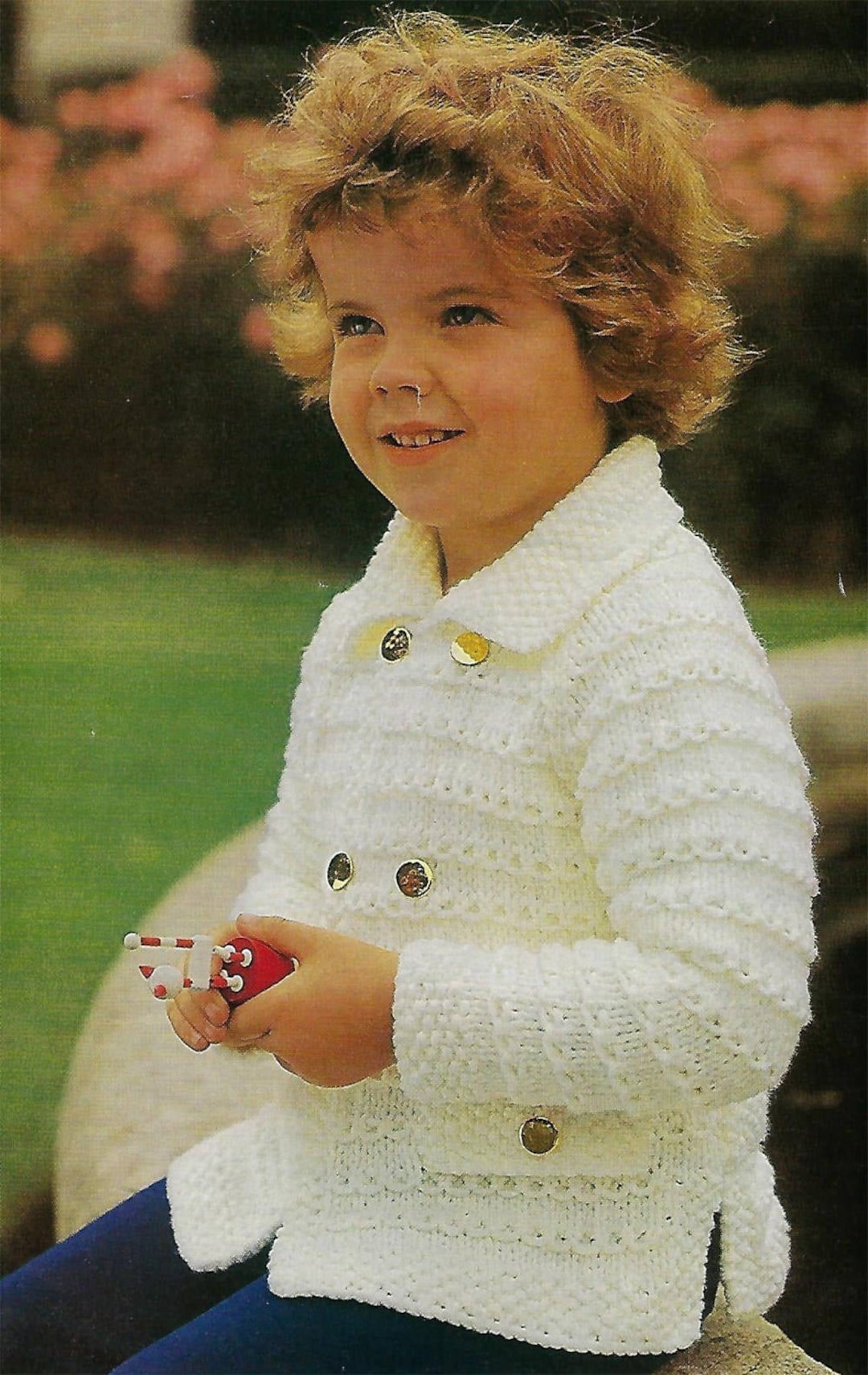 Instant PDF Digital Download Boys Cardigan Jacket Knitting Pattern 22 ...